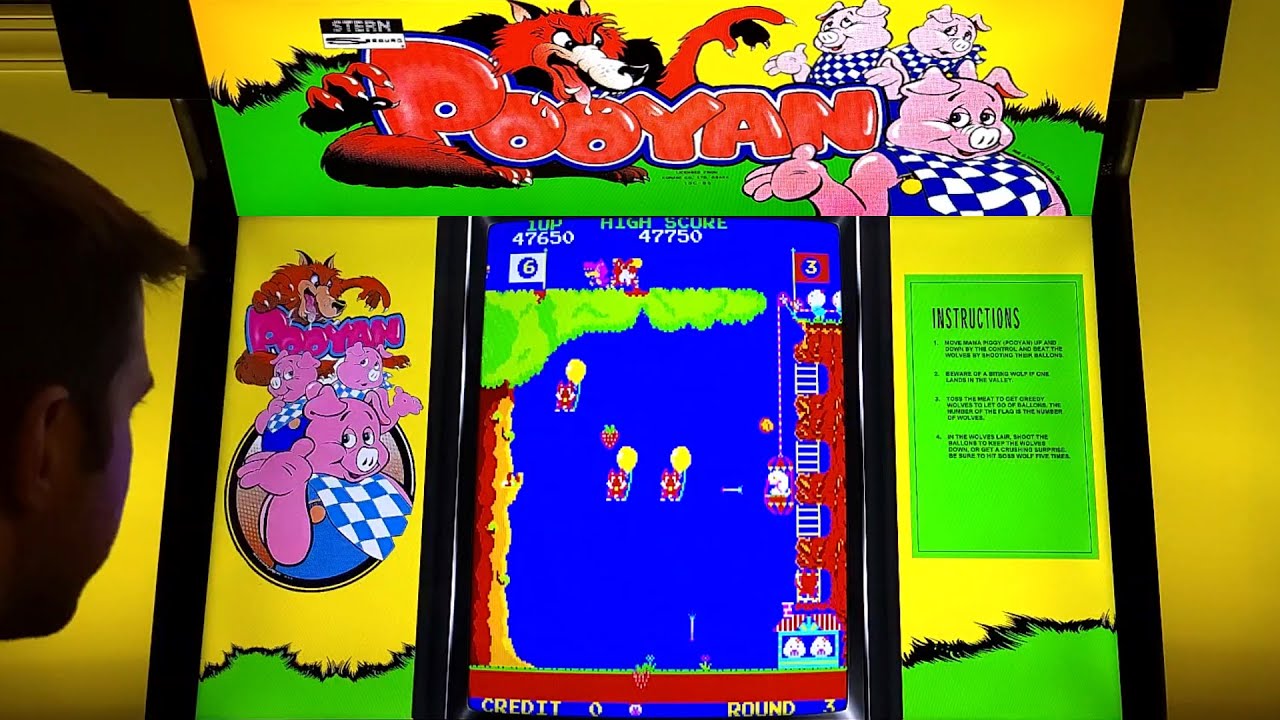 Pooyan Arcade Cabinet MAME Gameplay w/ Hypermarquee - YouTube