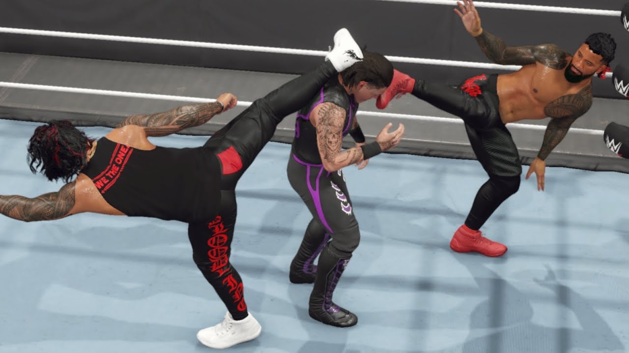 WWE 2K23 | Jimmy Uso and Jey Uso Super Kick Party #wwe #jeyuso - YouTube