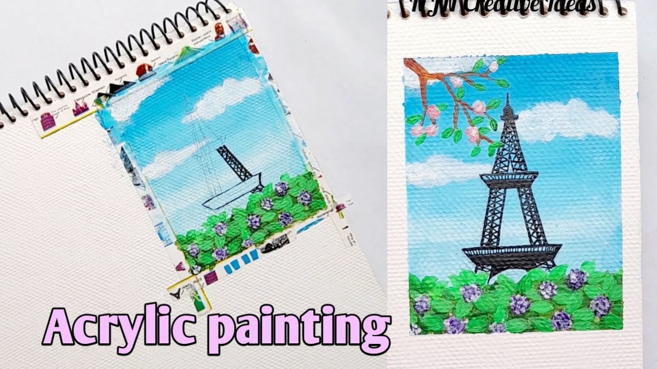 Mini Acrylic painting/Acrylic painting for beginners - YouTube