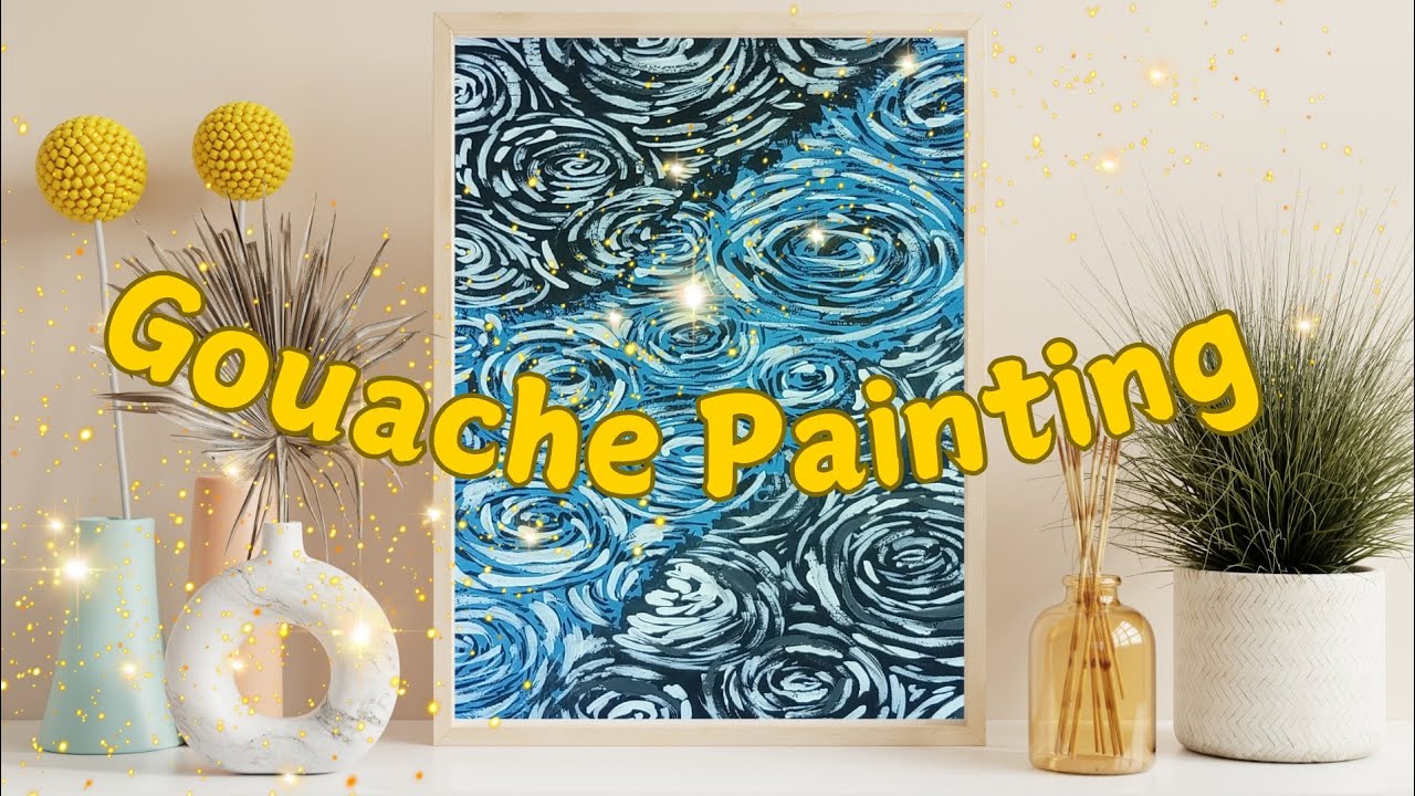 Gouache Painting tutorial+tips |Pond painting with me - YouTube