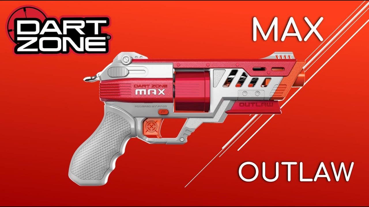 [REVIEW/GAMEPLAY] Dart Zone Max Outlaw | The Pro Dart Revolver - YouTube