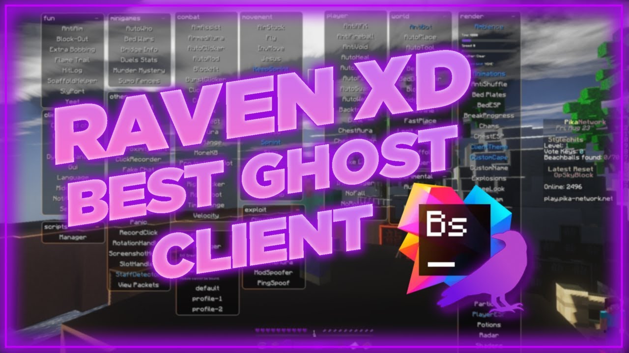 RAVEN XD GHOST CLIENT | NEW BEST GHOST CLIENT | MINECRAFT EN IYI HILE ...