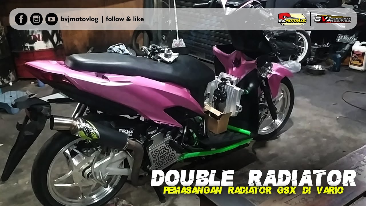 Pasang Double Radiator di Honda Vario dengan radiator GSX 150 - YouTube