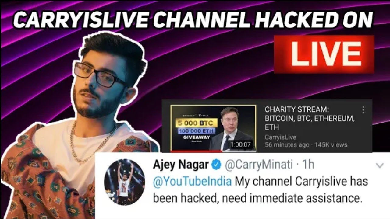 Carryminati gaming channel hacked News || carry is live channel hacked ...