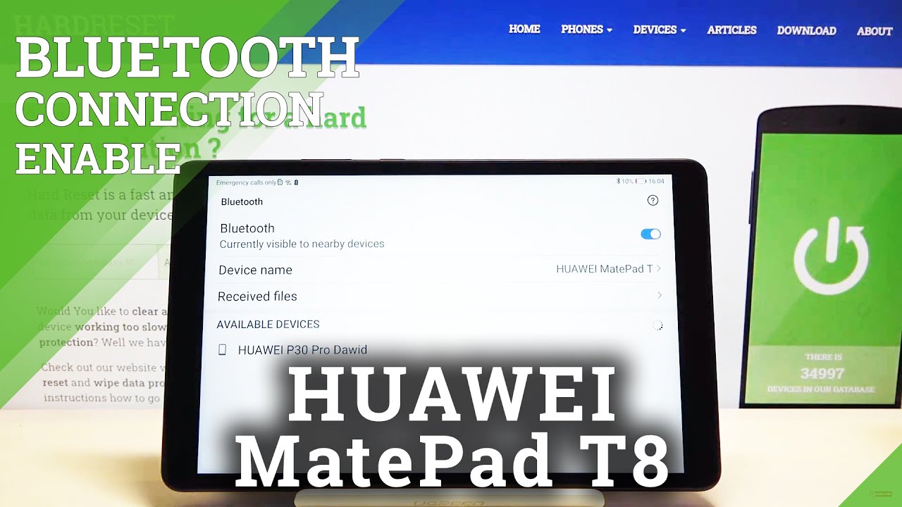 How to Connect Bluetooth Device in HUAWEI MatePad T8 – Connect via ...