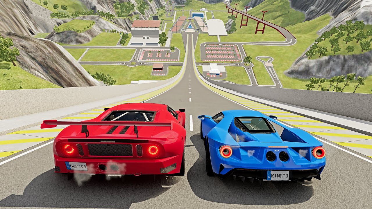 High Speed & Big Ramp Jumps with Expensive Cars #36 - BeamNG Drive ...