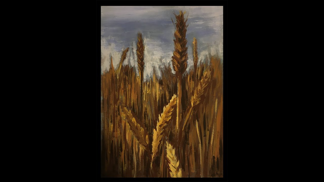 How to paint wheat - YouTube