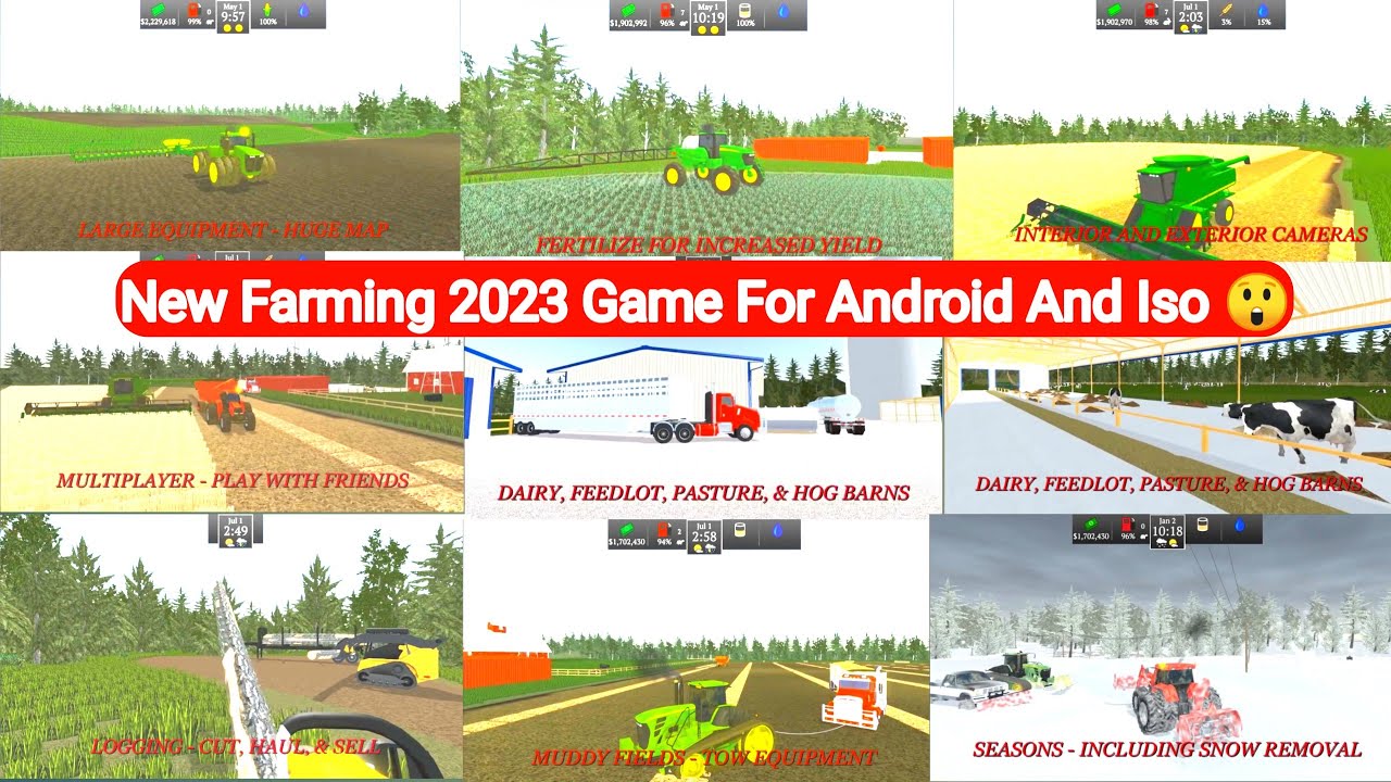 New Farming 2023 Game 😲 Trailer For Android And Ios || New Farming Game ...