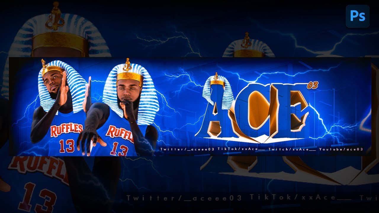 Photoshop Tutorial: How To Make a NBA 2K Lightning Themed Youtube ...