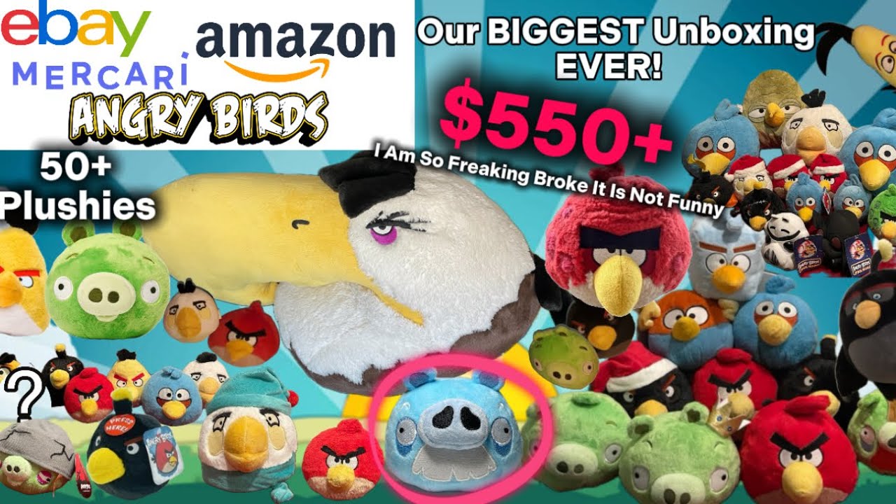 $550+ Angry Birds Plush Unboxing! (Our Biggest Unboxing EVER!) - YouTube