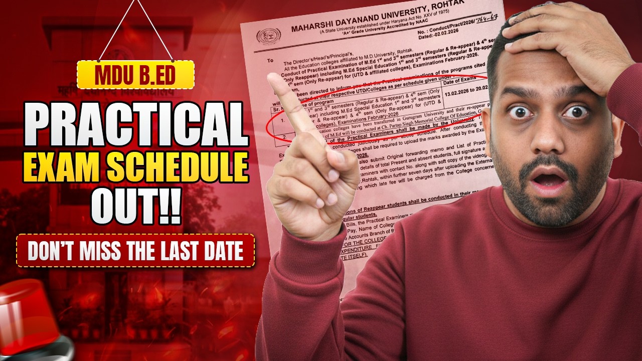 MDU Practical Exam Date Sheet Feb 2026 | MDU Rohtak Practical Date ...