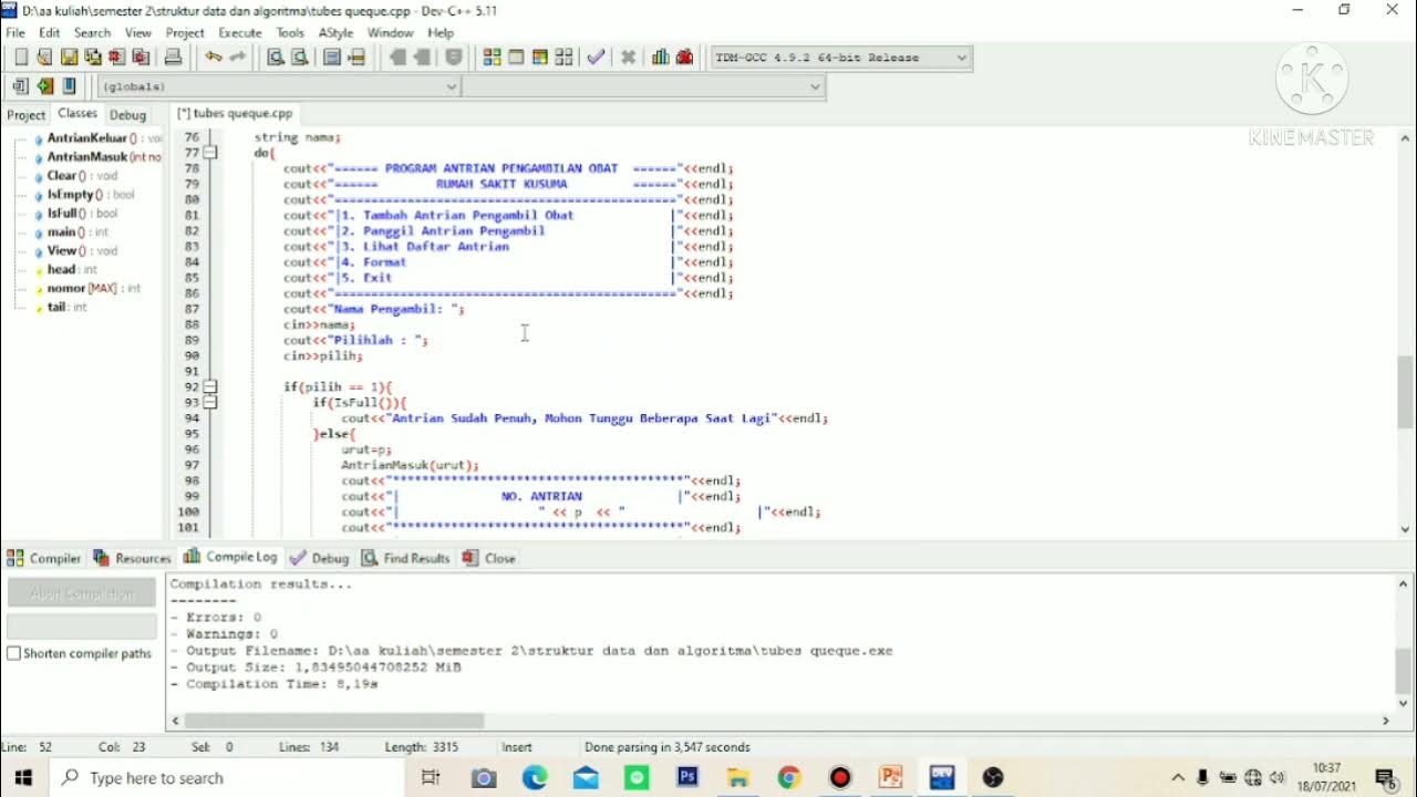 Tubes Membuat Program Queue - YouTube