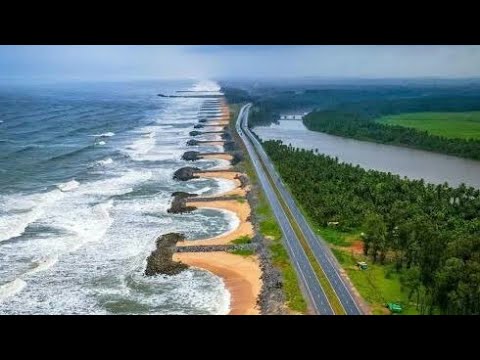 The Amazing Maravanthe Beach Road | The Highway Cross B/W The Sea And ...
