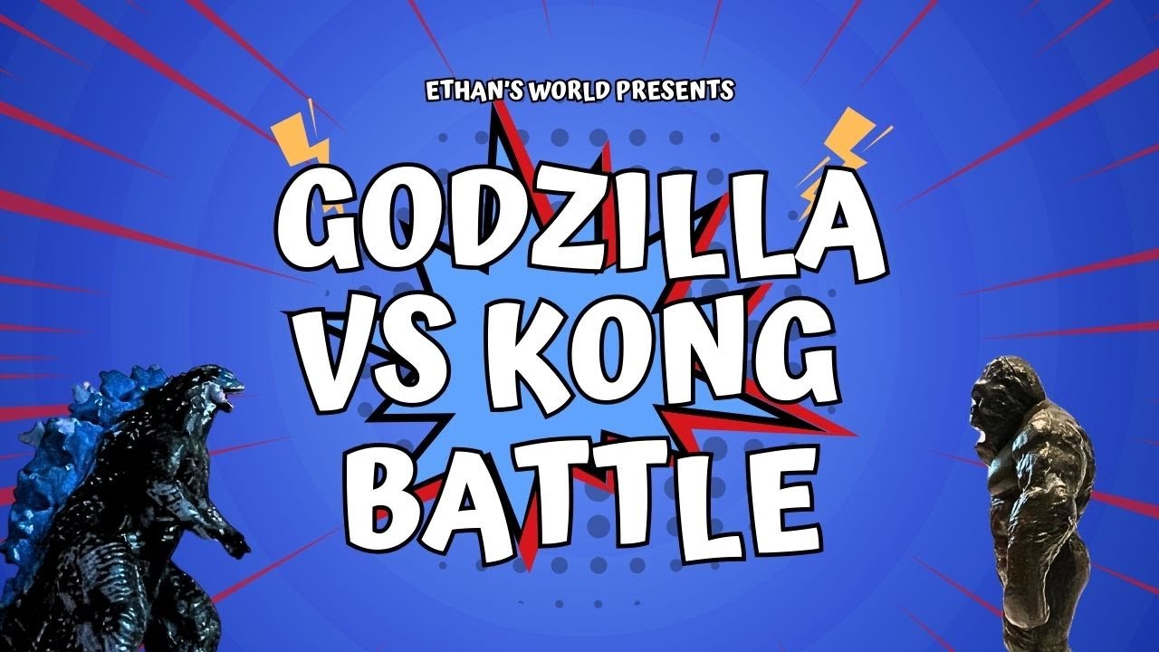 Godzilla Vs Kong Battle | Ethan's Epic Playtime Battles - YouTube