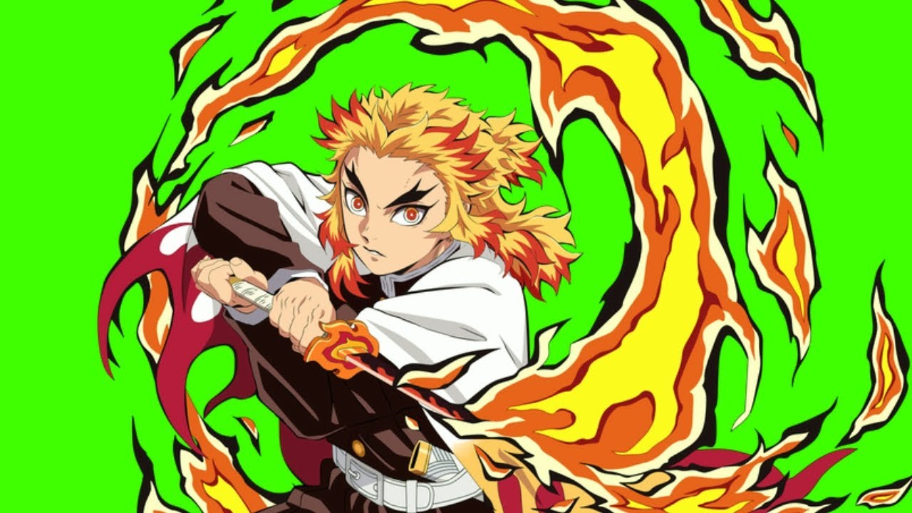 Rengoku status green screen demon slayer status green screen - YouTube
