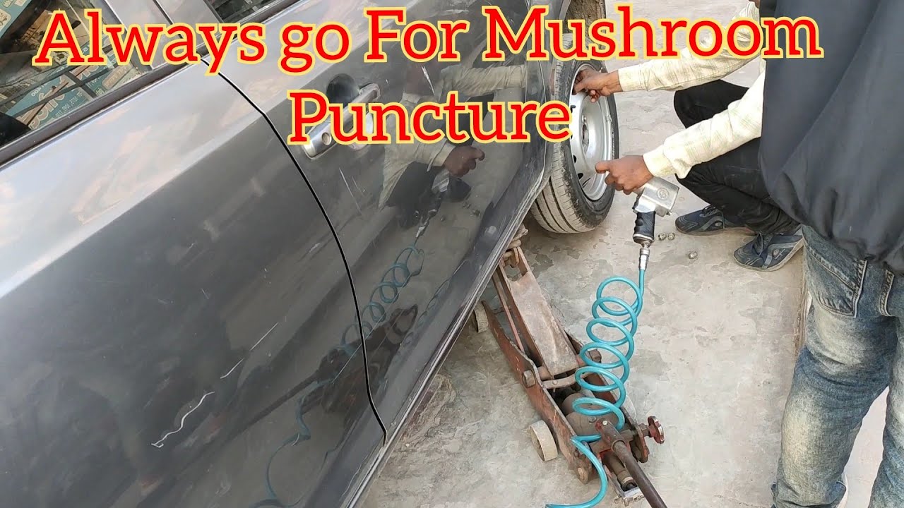 Ignis Tyre Mushroom Puncture। complete procedure। #carcare #puncture # ...