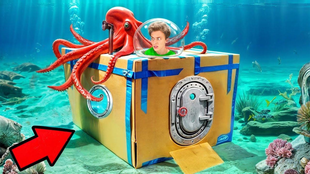 UNDERWATER BOX FORT CHALLENGE ! - YouTube