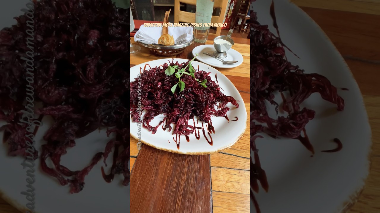 Fried Hibiscus Flower Tacos in Mexico -Vegan Tacos de Jamaica - YouTube
