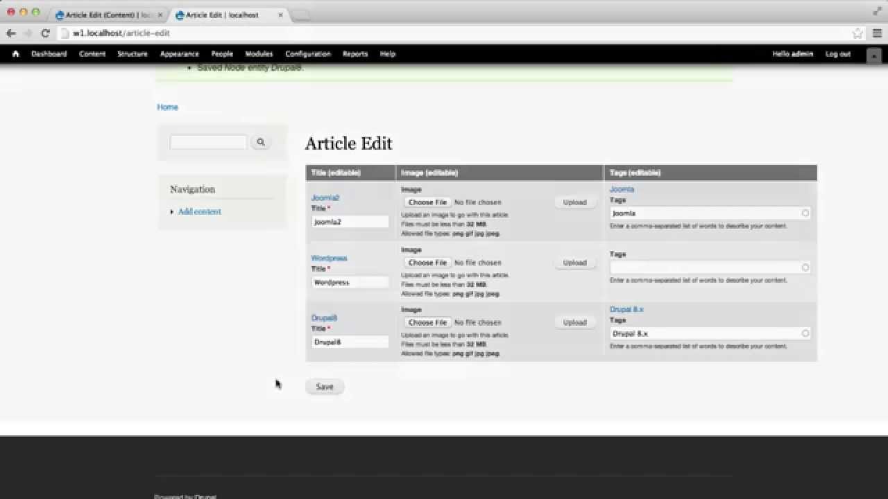 Modify Articles Directly in Views Using Editable Views - YouTube