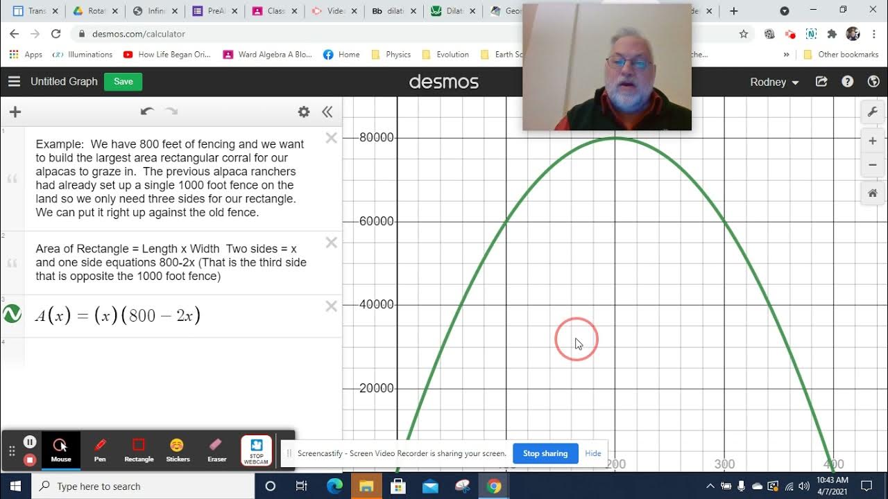 Area Optimization for Quadratics 3 - YouTube