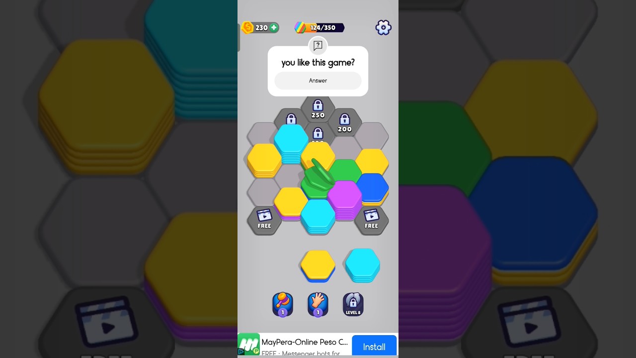 Playing Hexa Sort Game 1 #hexasort #colorsorting #gaming #asmr # ...