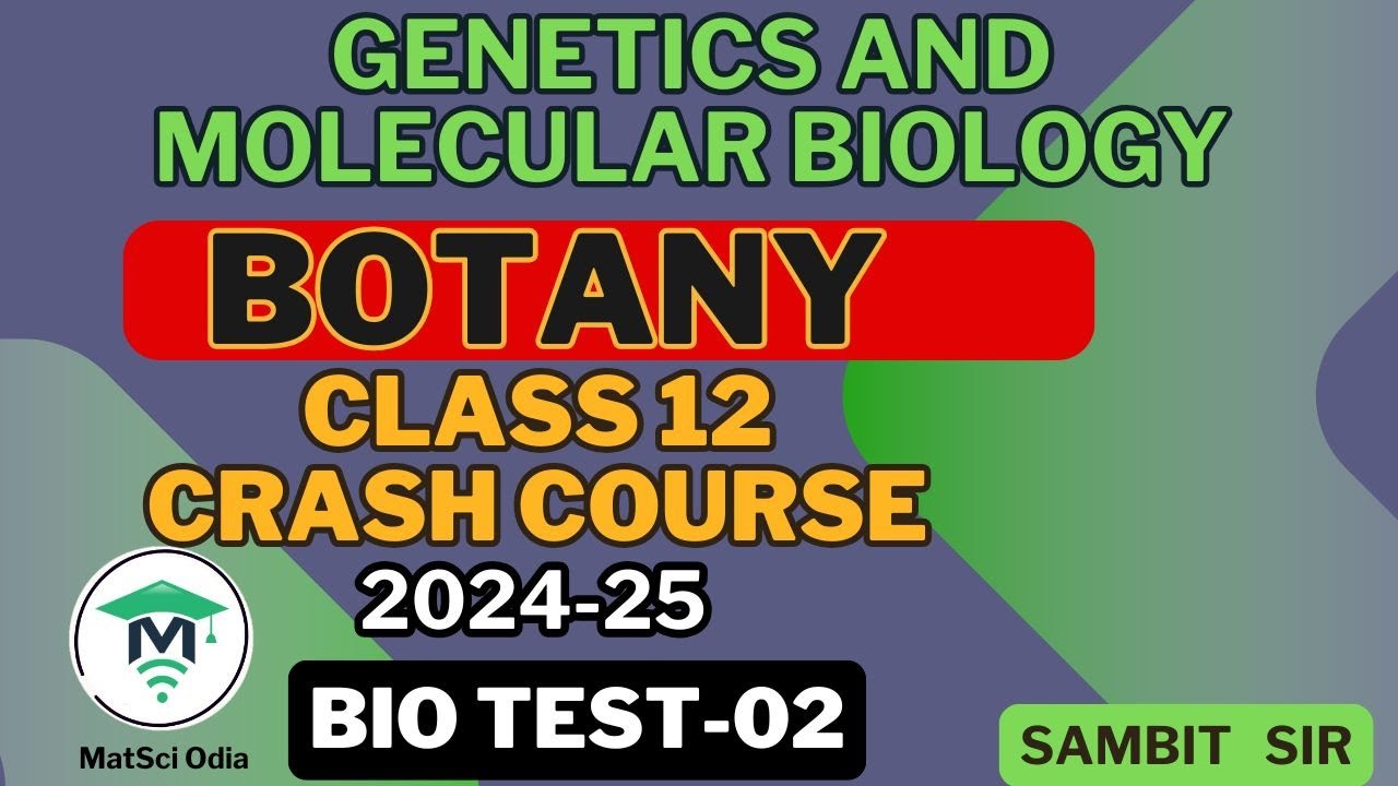 Crash Course Analysis I Bio Test-2 I Genetics & Molecular Biology - YouTube