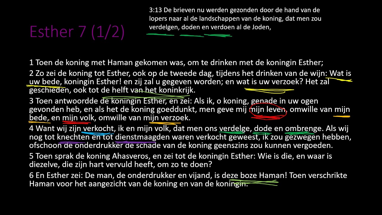 Woorden voor jou - Esther 7:1-10 - Haman en ik - Esther 7:1-10 - Bible ...
