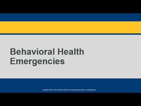 Behavioral Health Emergencies - YouTube