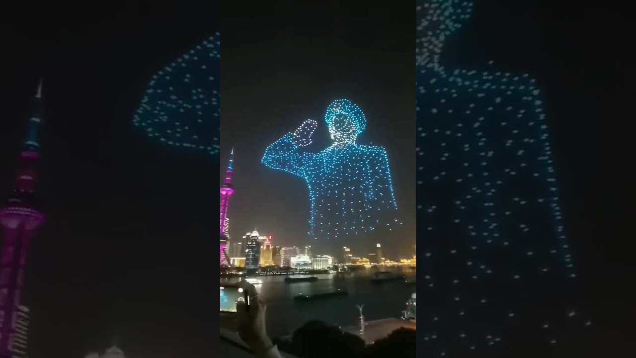 Drone Show in Shanghai, China - YouTube