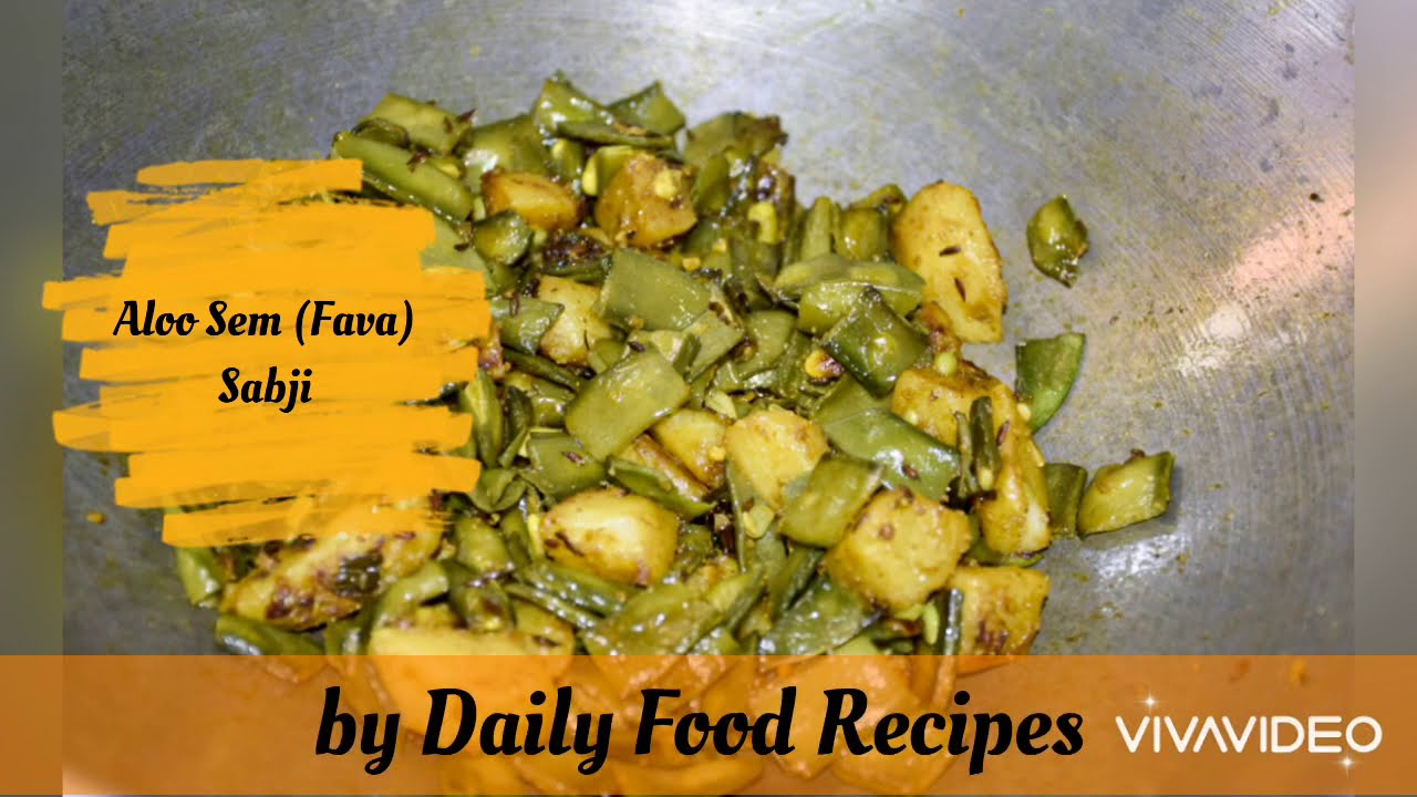 Aloo Sem ki Sabji | Aloo Sem ki Phali | Potato and Fava Beans Recipe ...