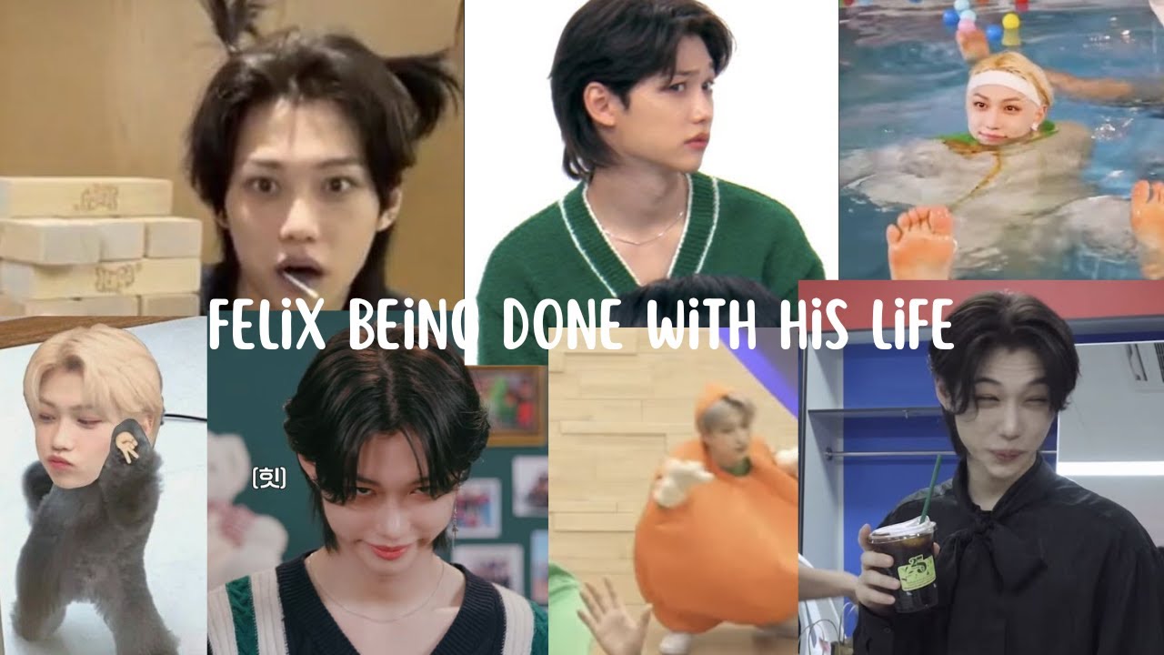 Felix being done with his life #skz #felix #I N #seungmin - YouTube