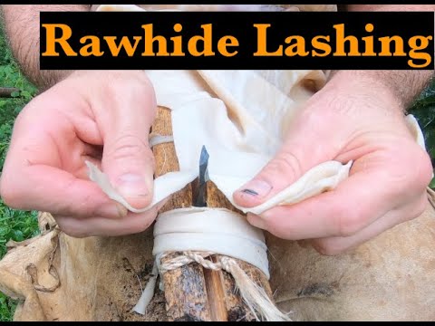 Rawhide Lashing - YouTube