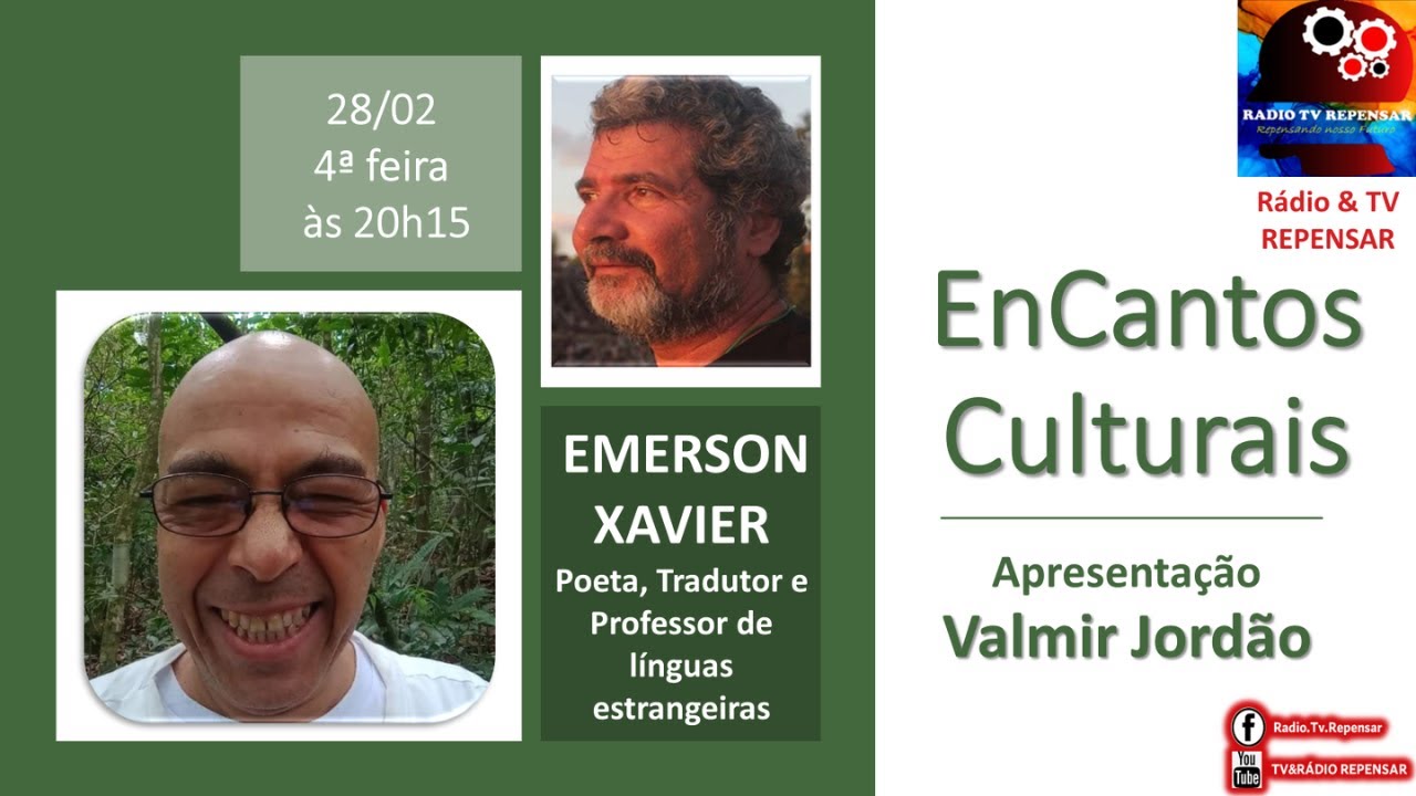 🅰🅾VIVO 28/02/24-20:15🔴EMERSON XAVIER-Poeta/Tradutor/Prof.Línguas🎬 ...