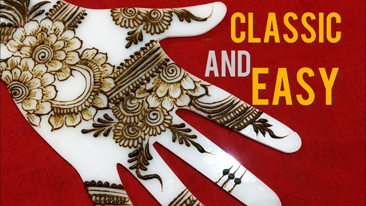 Very easy back hand henna design | simple mehndi design - YouTube