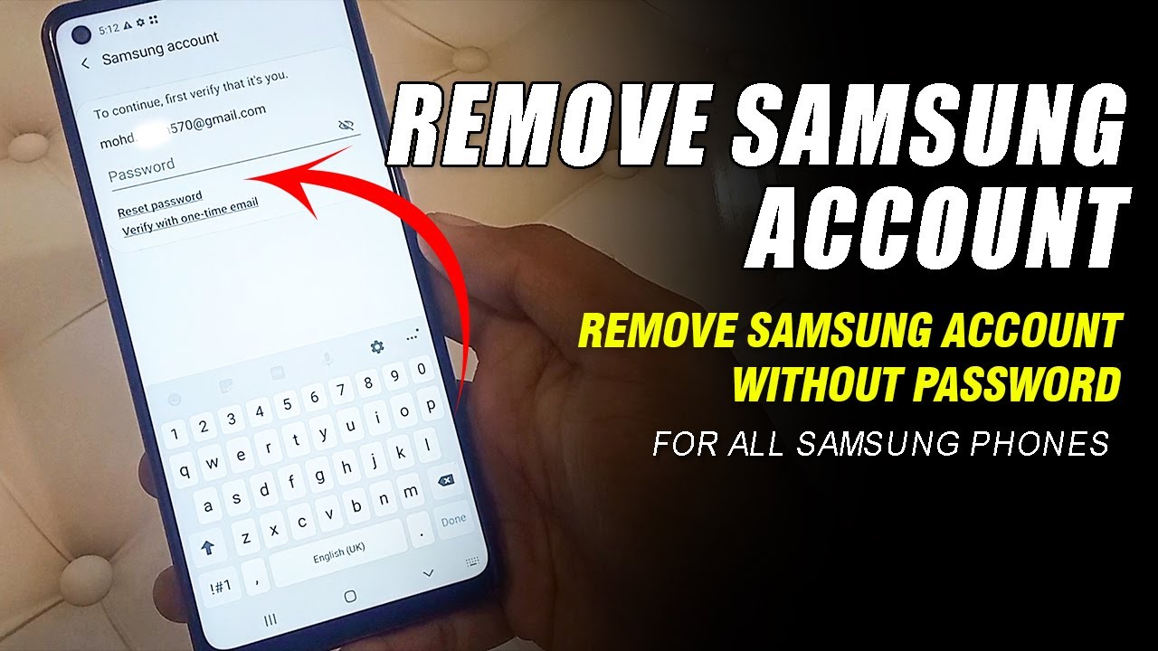 How To Remove Samsung Account Without Password - YouTube