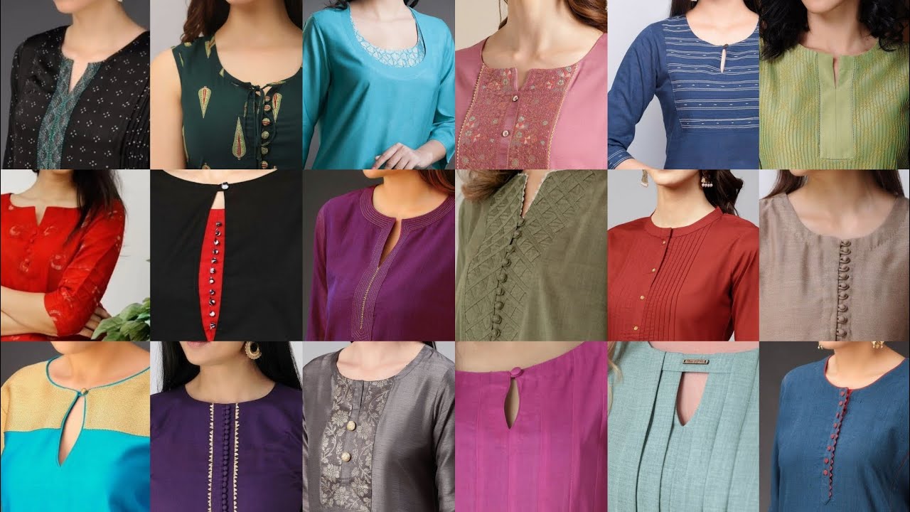 Simple and sobar Neck design ideas | Easy Neck design Ideas for Kurtis ...