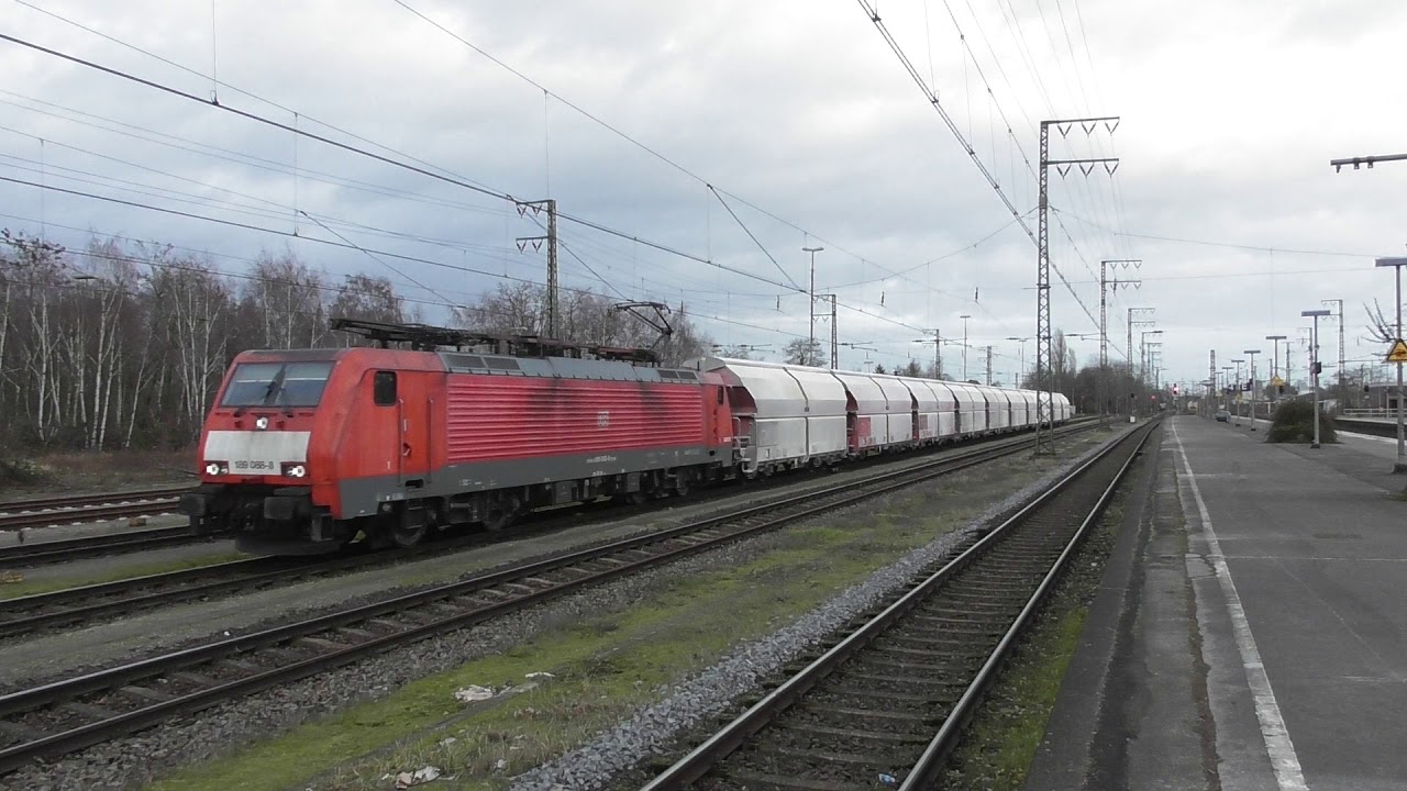 Aankomst BR189 met kalktrein | DB Cargo | Op station Emmerich (D) - YouTube