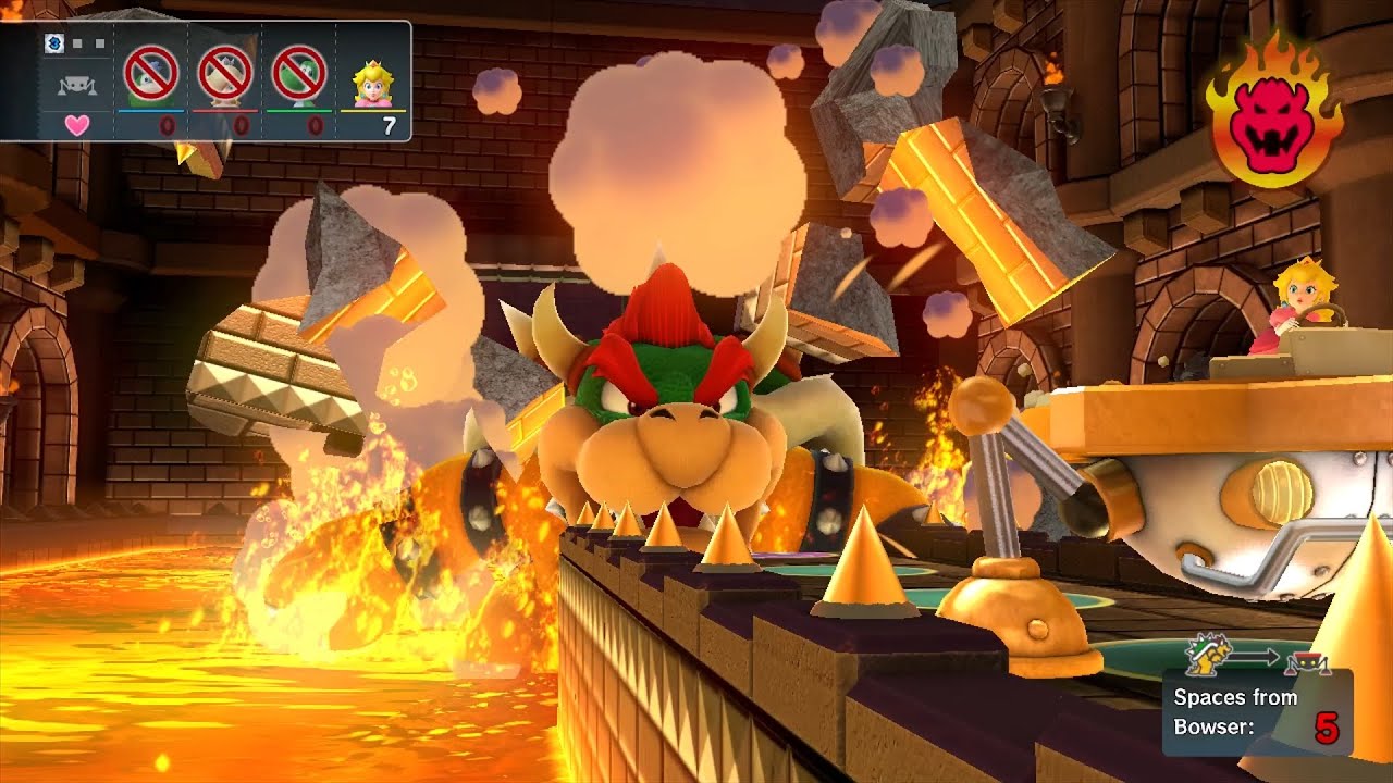 Mario Party 10 Bowser Party #824 Spike, Rosalina, Yoshi, Peach Chaos ...