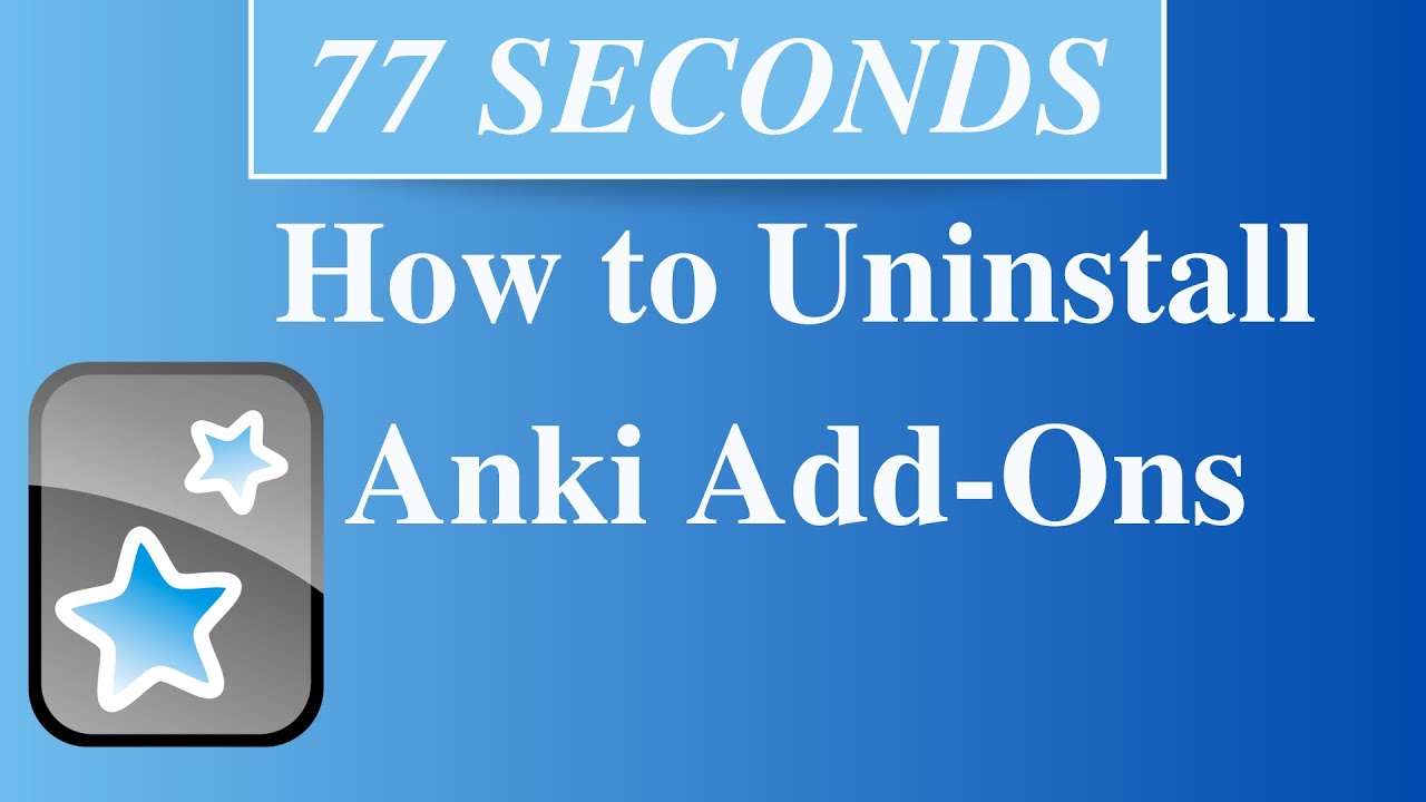 How to Uninstall Anki Add-Ons - YouTube