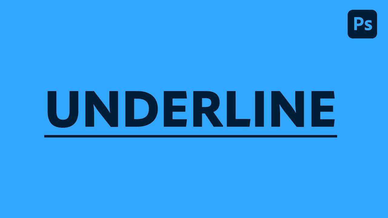 Underline text in Adobe Photoshop - YouTube