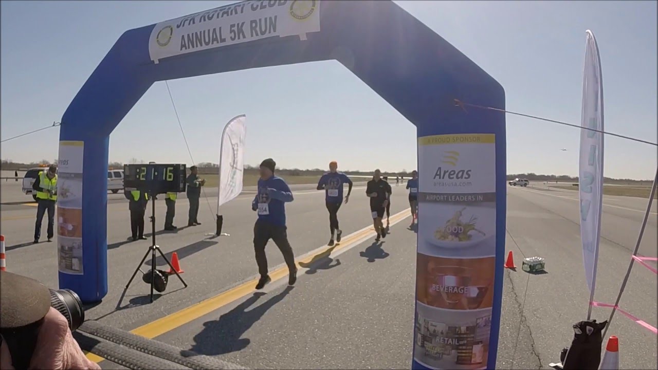 JFK Rotary Club's 5K Runway Run - 2016 - YouTube