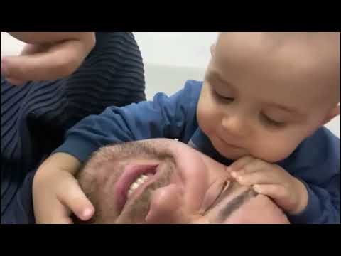 Babasına masaj yapan bebek / Asmr bebek / Asmr masajı #baby #massage #ciciibebek #baby #asmr #dady