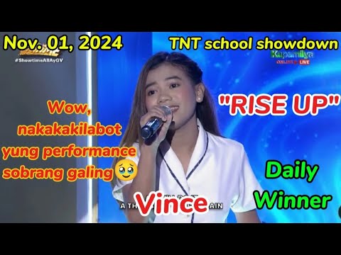 Nov. 01, 2024, TNT school showdown, Daily Winner, Showtime, " Rise up " ... #tawagngtanghalan ...