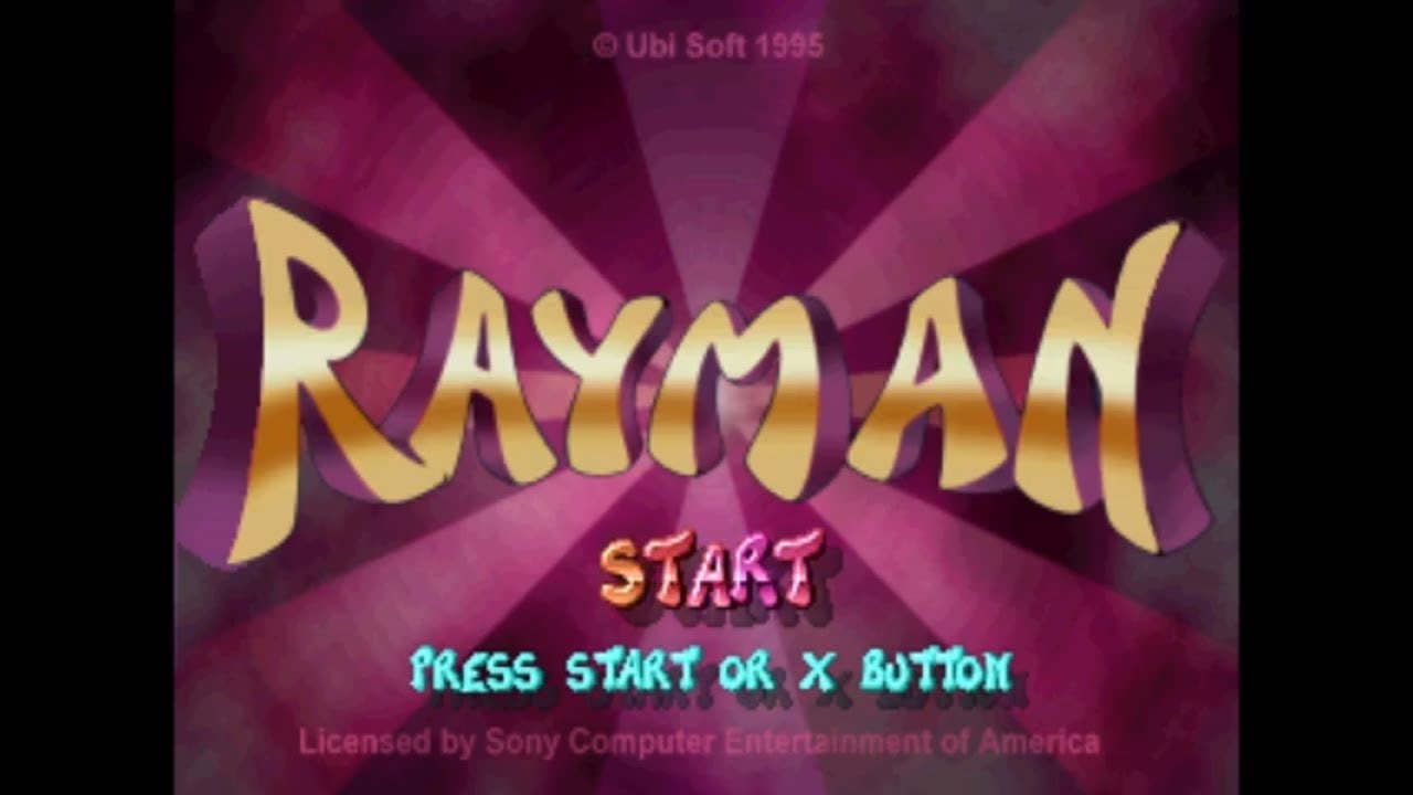 Rayman - Sony PlayStation - Intro & Title Screen - YouTube