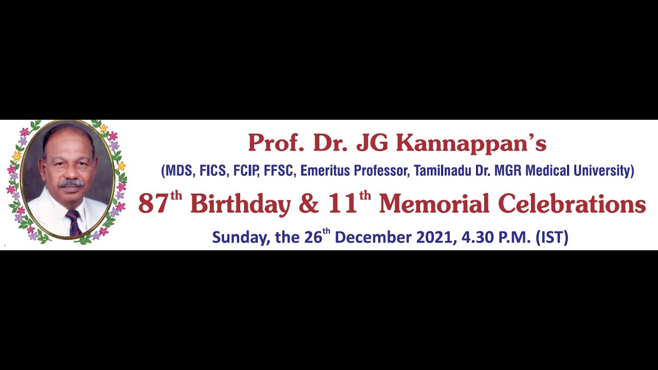 DR JG KANNAPPAN-DR JK VASUKI TRUST ANNUAL ORATION & AWARD CELEBRATIONS ...