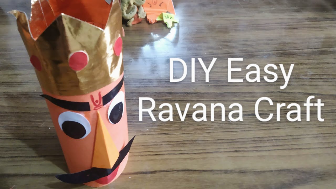 How to make Paper Ravana face/ Dussehra Craft/DIY easy paper ravana ...