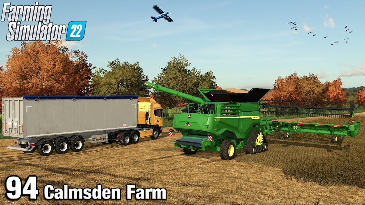 FIRST JOB FOR THE NEW COMBINE - Farming Simulator 22 FS22 Calmsden Farm ...