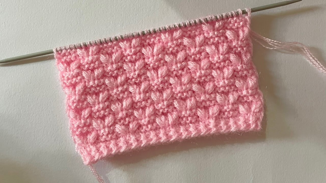 Pretty Knitting Stitch Pattern For Babies Sweater - YouTube