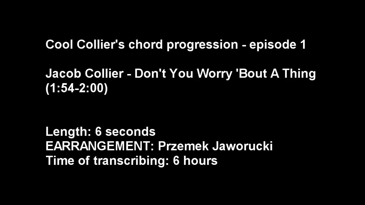 Cool Collier's chord progression - episode one - YouTube