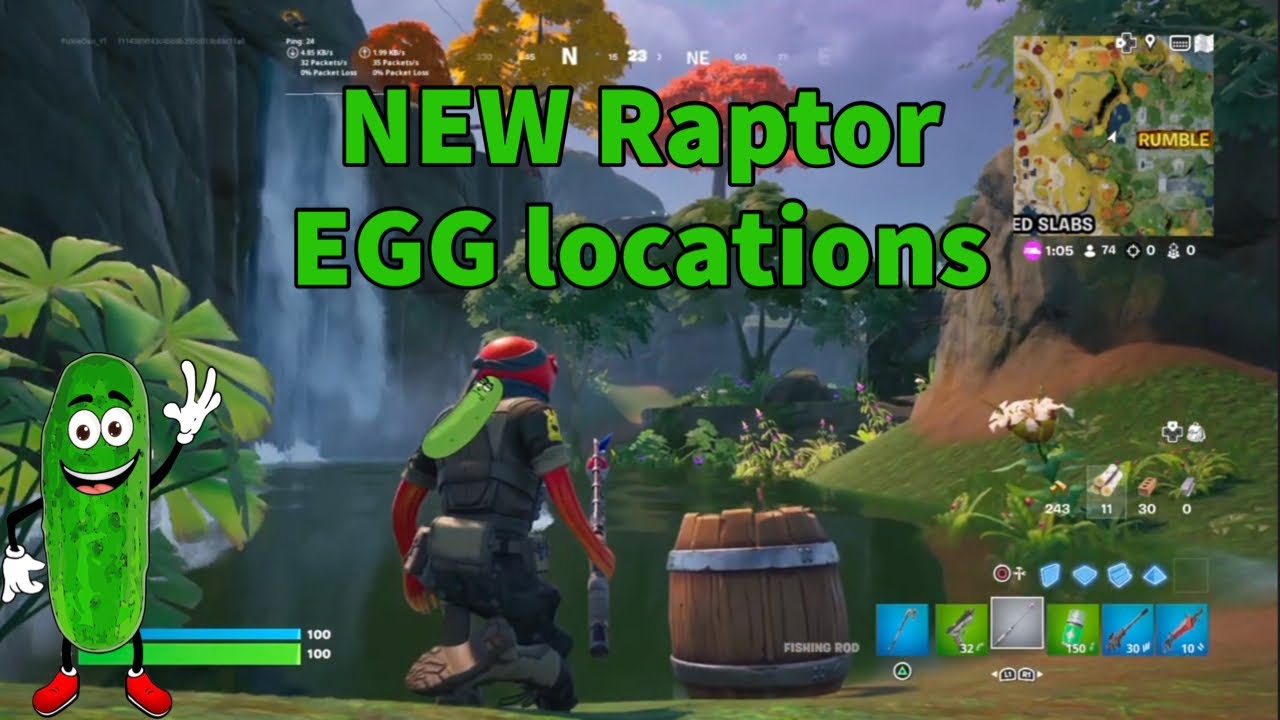 Fortnite Tips! Exact locations of Raptor EGGS! - YouTube
